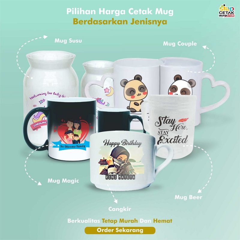 PILIHAN HARGA CETAK MUG BERDASARKAN JENISNYA - Pusat Percetakan ...