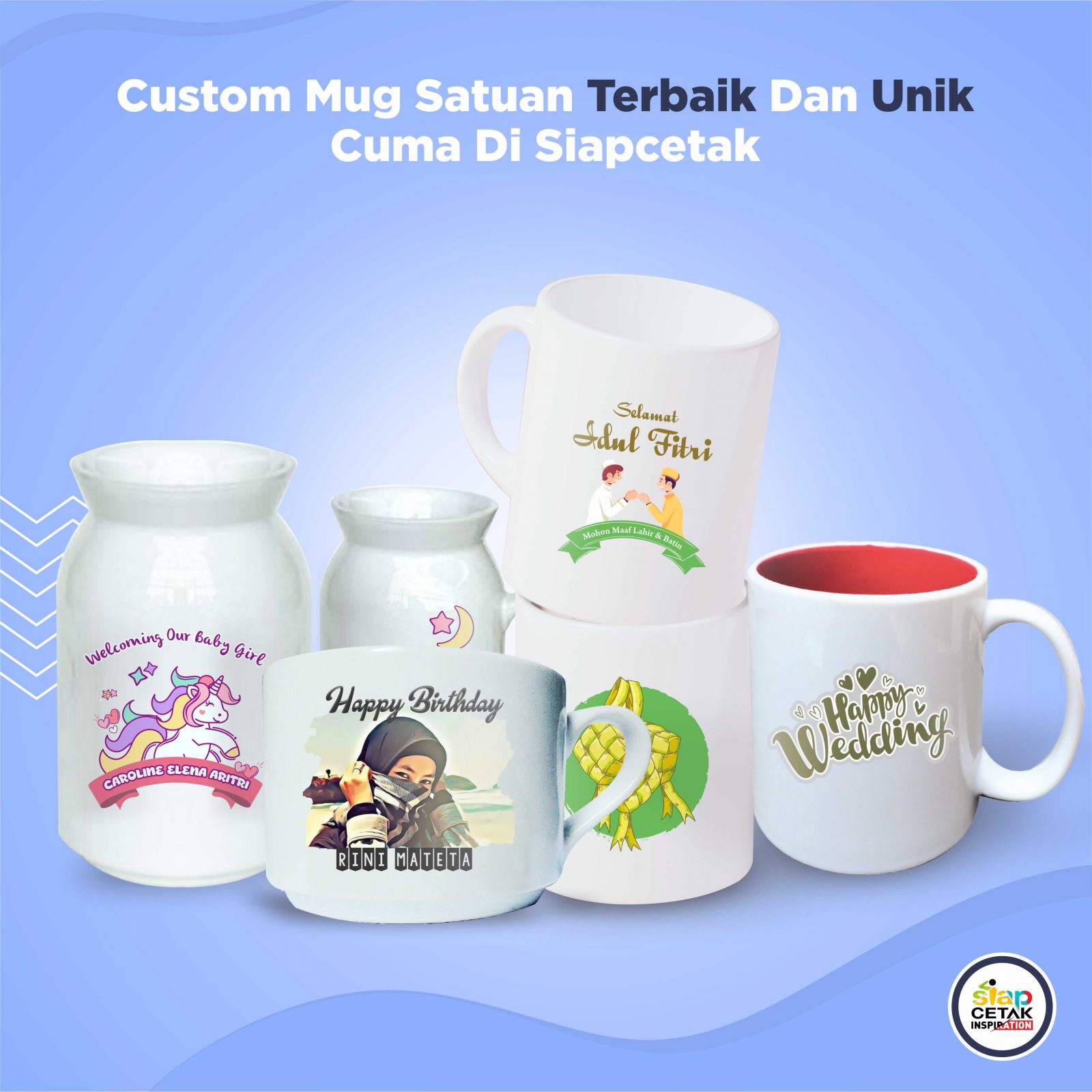 CUSTOM MUG SATUAN TERBAIK, UNIK DI SIAPCETAK - Pusat Percetakan ...
